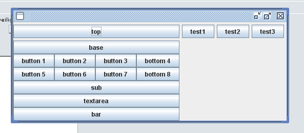 GridBagLayout: gleichmäßige verteilung von Komponenten ♨󠄂‍󠆷 Java - Hilfe | Java-Forum.org