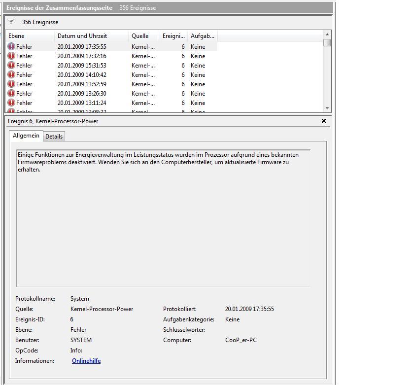 Microsoft-Windows-Kernel-Processor-Power | ComputerBase Forum