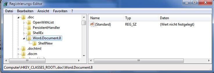 Kontextmenü > neu >?!?word?!?