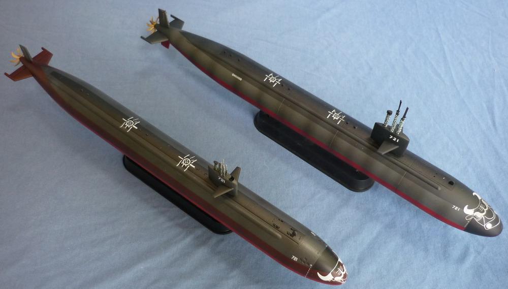 SSN 688 Class + SSN Yasen Class Hobby Boss 1:350